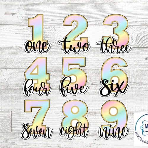Set of Numbers Script 1-9 Cookie Cutter 2 3 4 5 6 7 8 - Etsy