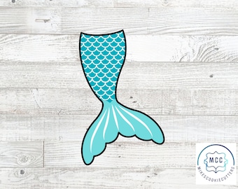 Mermaid Cookie Cutter | Mermaid Tail Cookie Cutter | Ocean | Sea | 3D ...