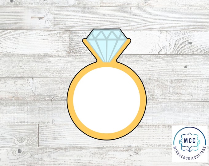 Diamond Engagement Wedding Ring Cookie Cutter - Etsy