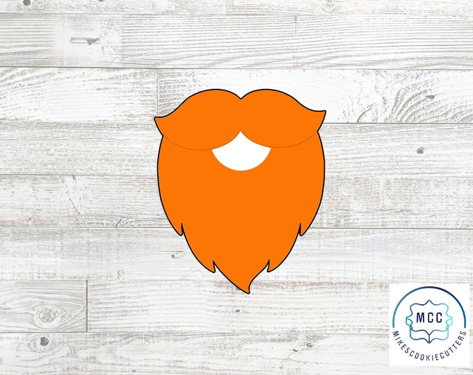 One Dozen Really Large Mustache and Beard Cookies, Father's Day Cookies ...