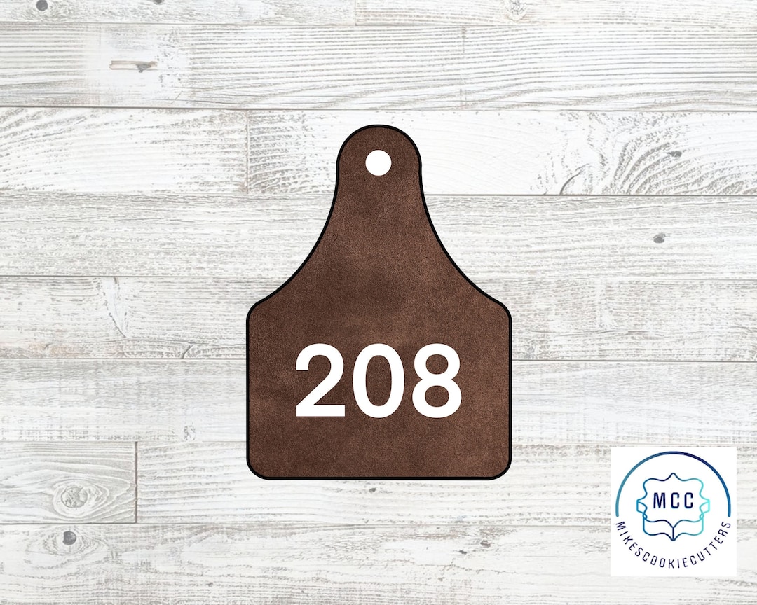 Cowboy Cow Ear Tag Cookie Cutter - Etsy