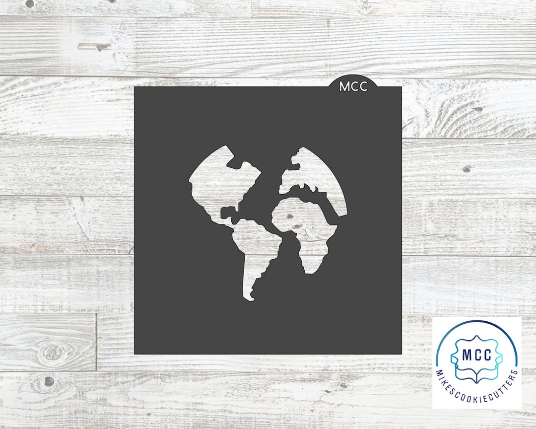 Globe World Stencil - Etsy