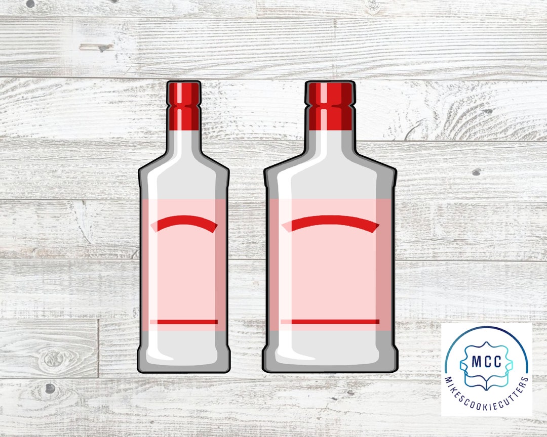 Gin Alcohol Bottle Cookie Cutter Chubby or Skinny Bottle - Etsy