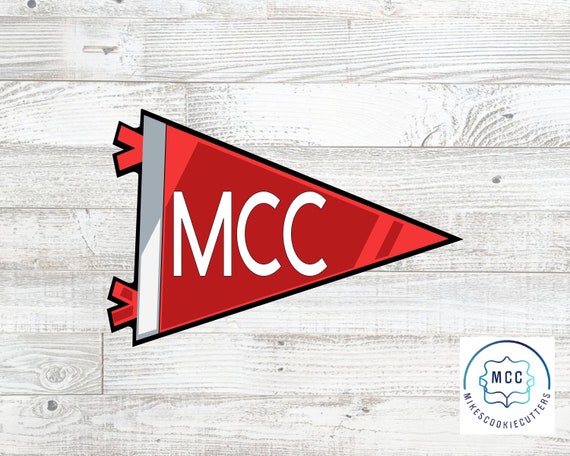 Sports School College Cheer Pennant Cookie Cutter - Etsy