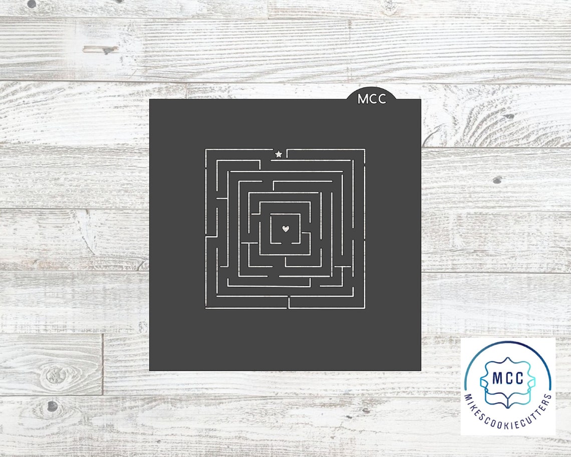 Square Maze Stencil | Etsy