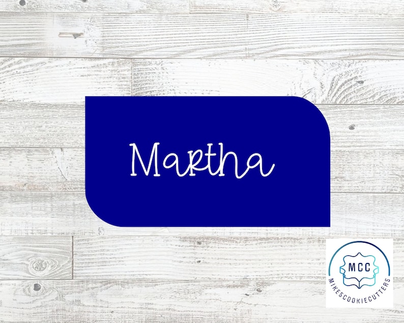 Plaque Cookie Cutter “martha” - Etsy