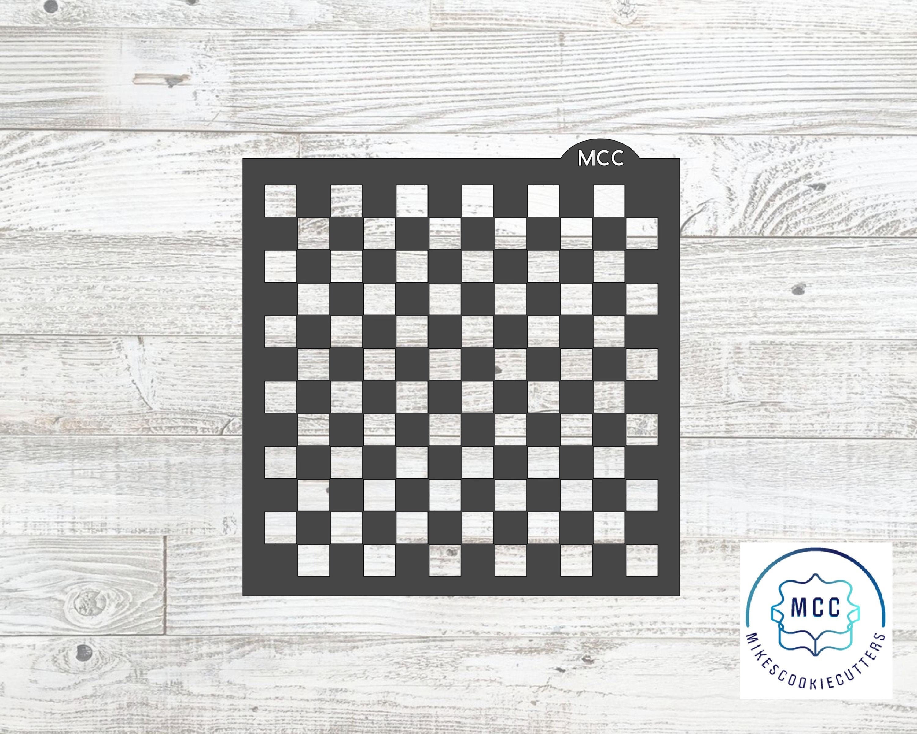Medium Checkerboard Stencil - Etsy