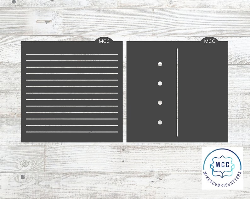 Lined Paper Two Piece Stencil Set - Etsy