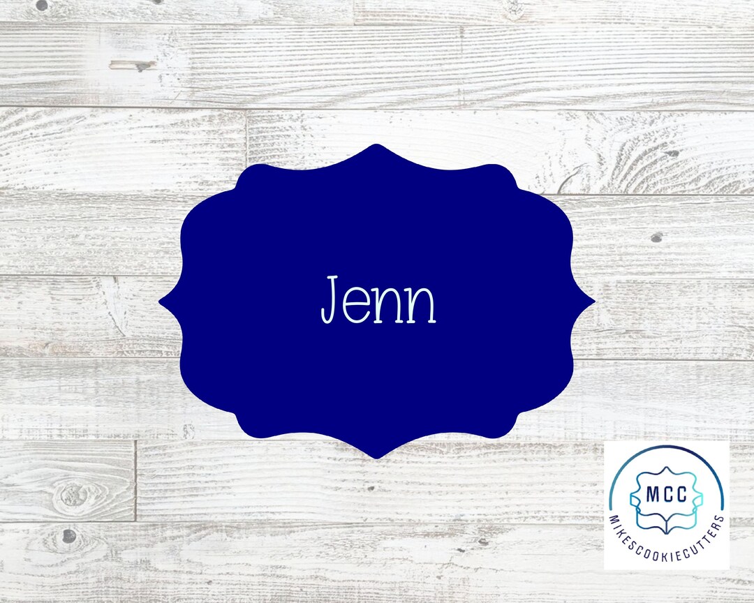 Plaque Cookie Cutter "jenn" - Etsy