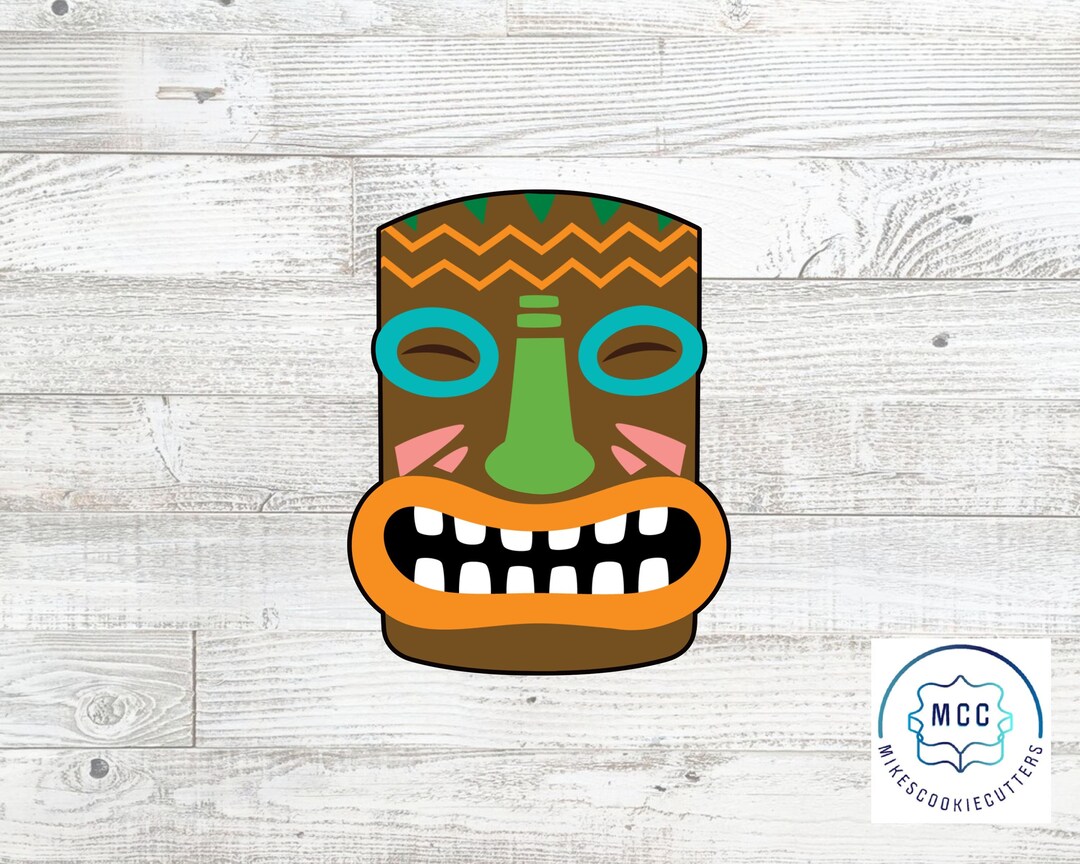 Tiki Man Face 1 Hawaiian Luau Cookie Cutter - Etsy