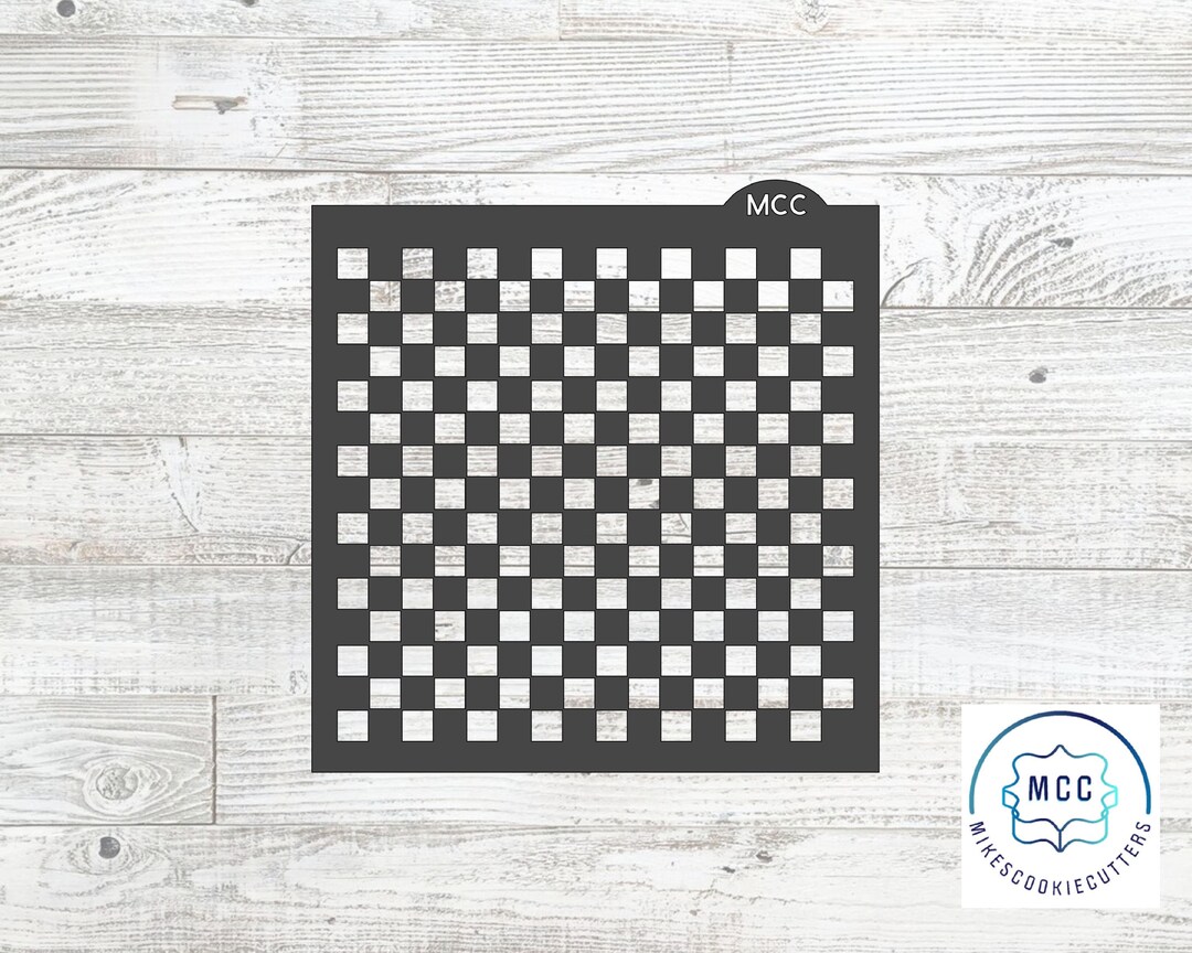 Small Checkerboard Stencil - Etsy