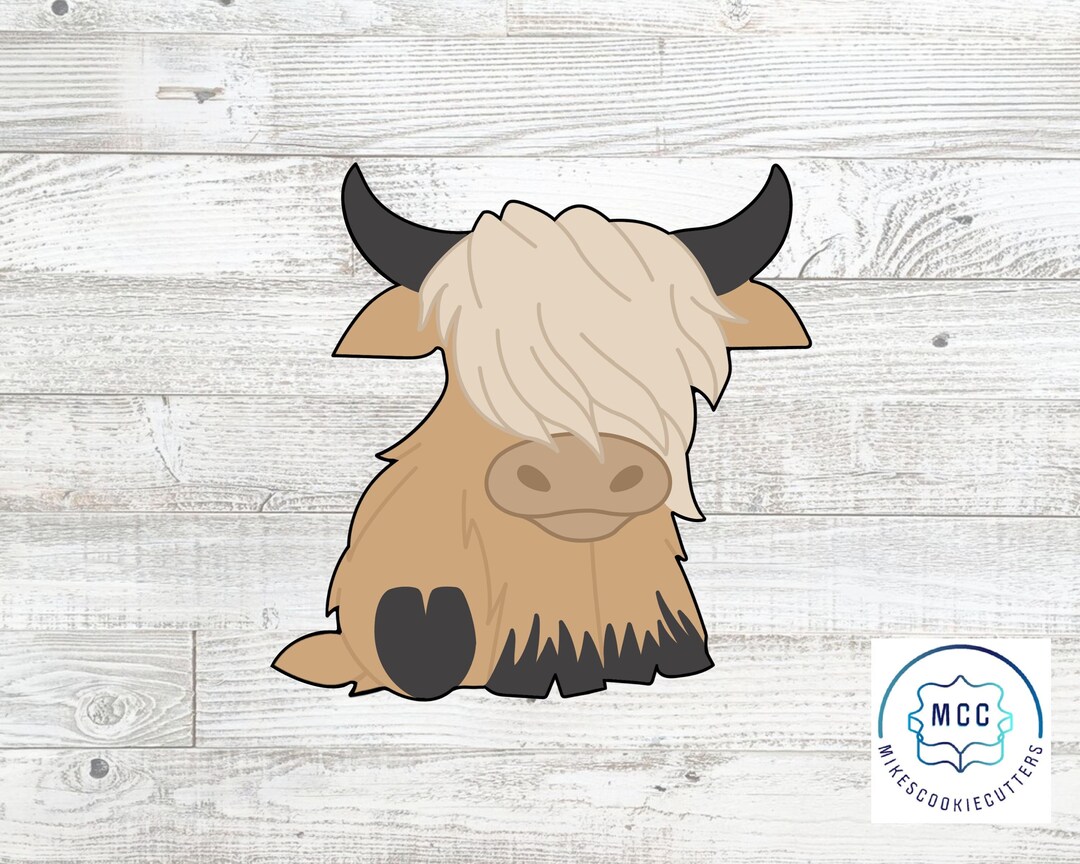 Sitting Highland Steer Cow Bull Cookie Cutter - Etsy