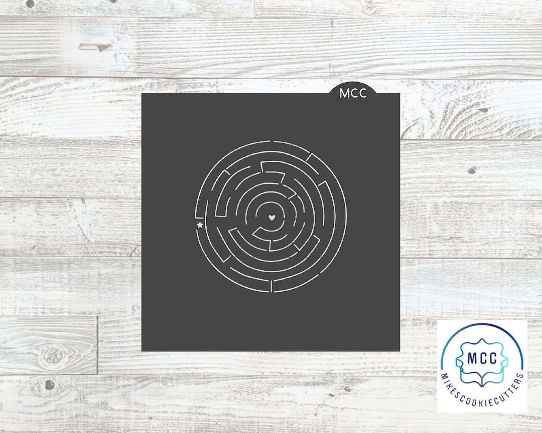Circle Maze Stencil - Etsy