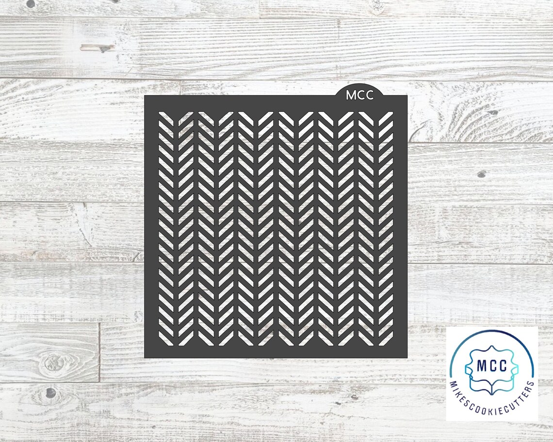 Herringbone Pattern Stencil - Etsy