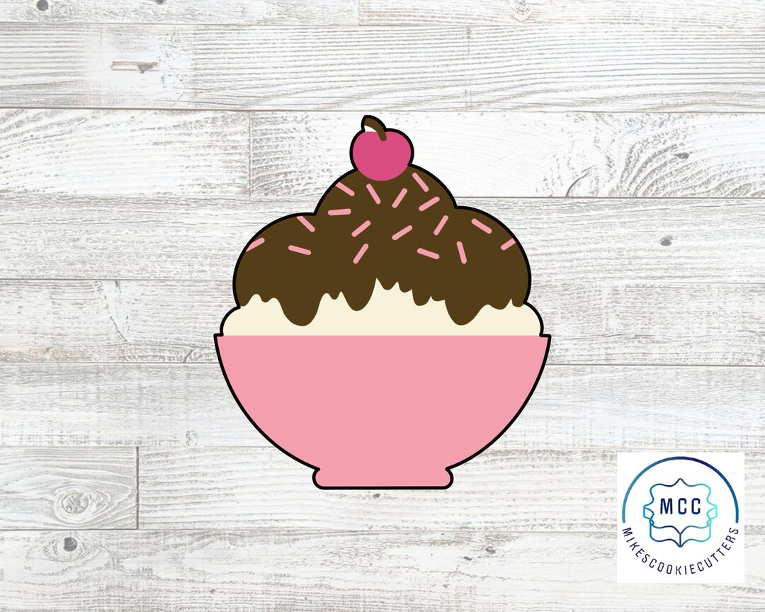 Ice Cream Sundae Cookie Cutter - Etsy