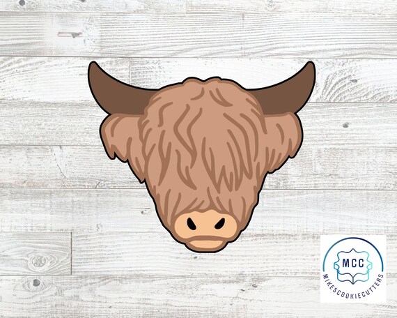 Highland Steer Bull Cow Cookie Cutter - Etsy