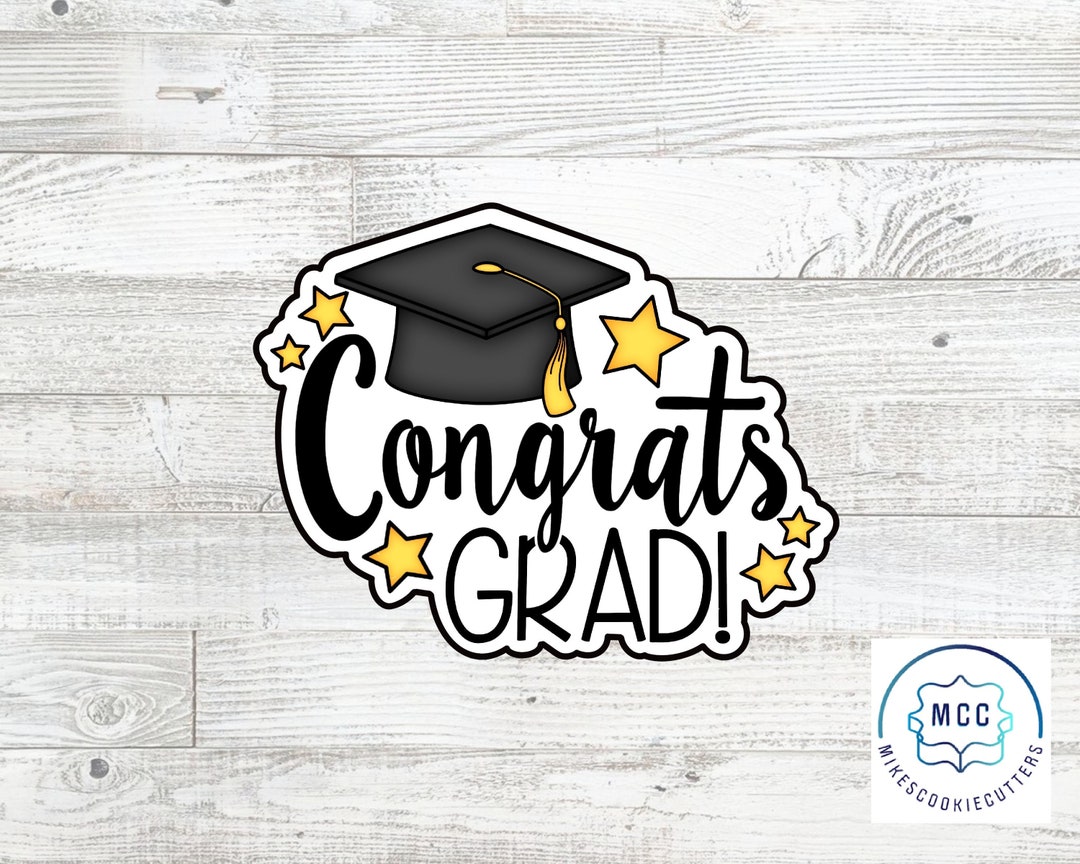 Congrats Grad Graduation Plaque Cookie Cutter 2 - Etsy
