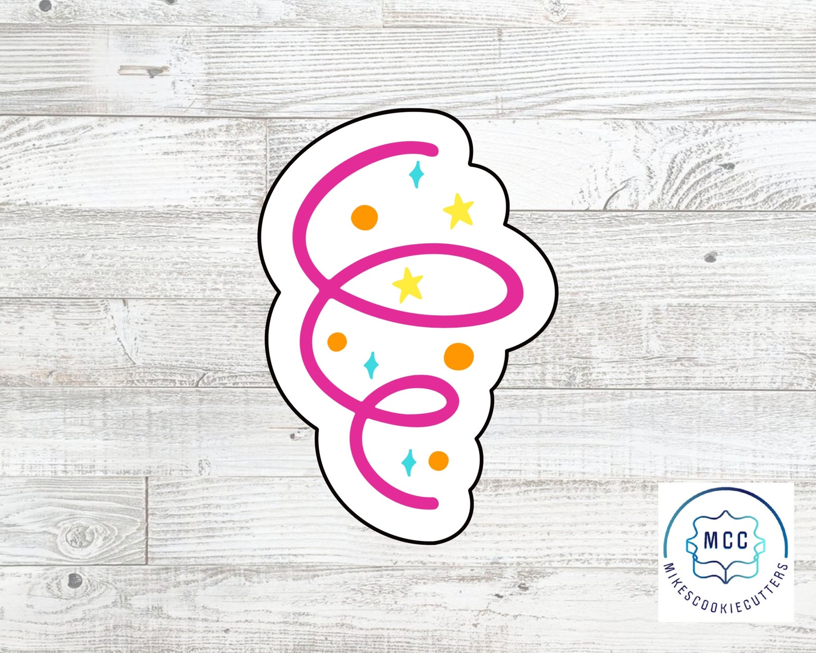Birthday Confetti Streamer Cookie Cutter - Etsy