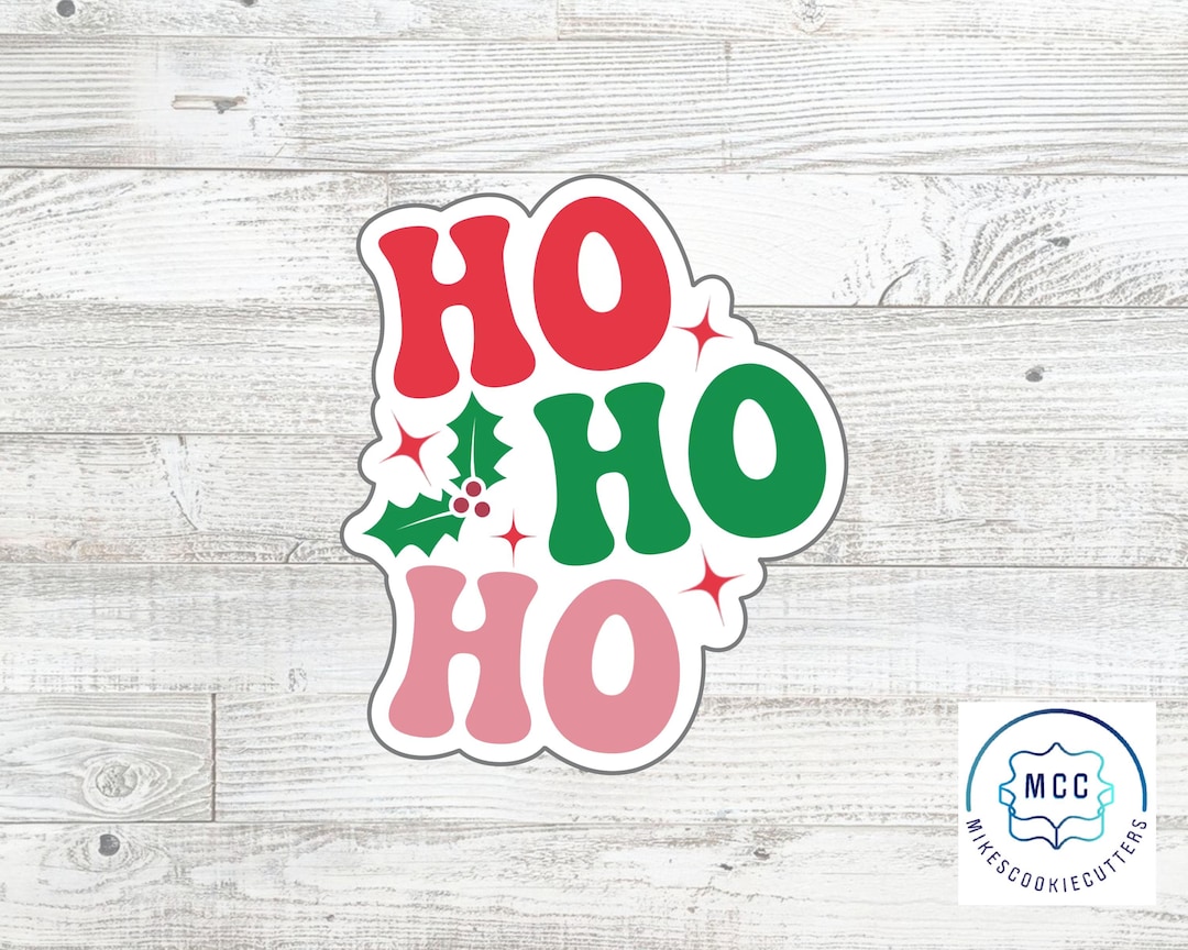 Ho Ho Ho Retro Groovy Hippie Plaque Cookie Cutter - Etsy