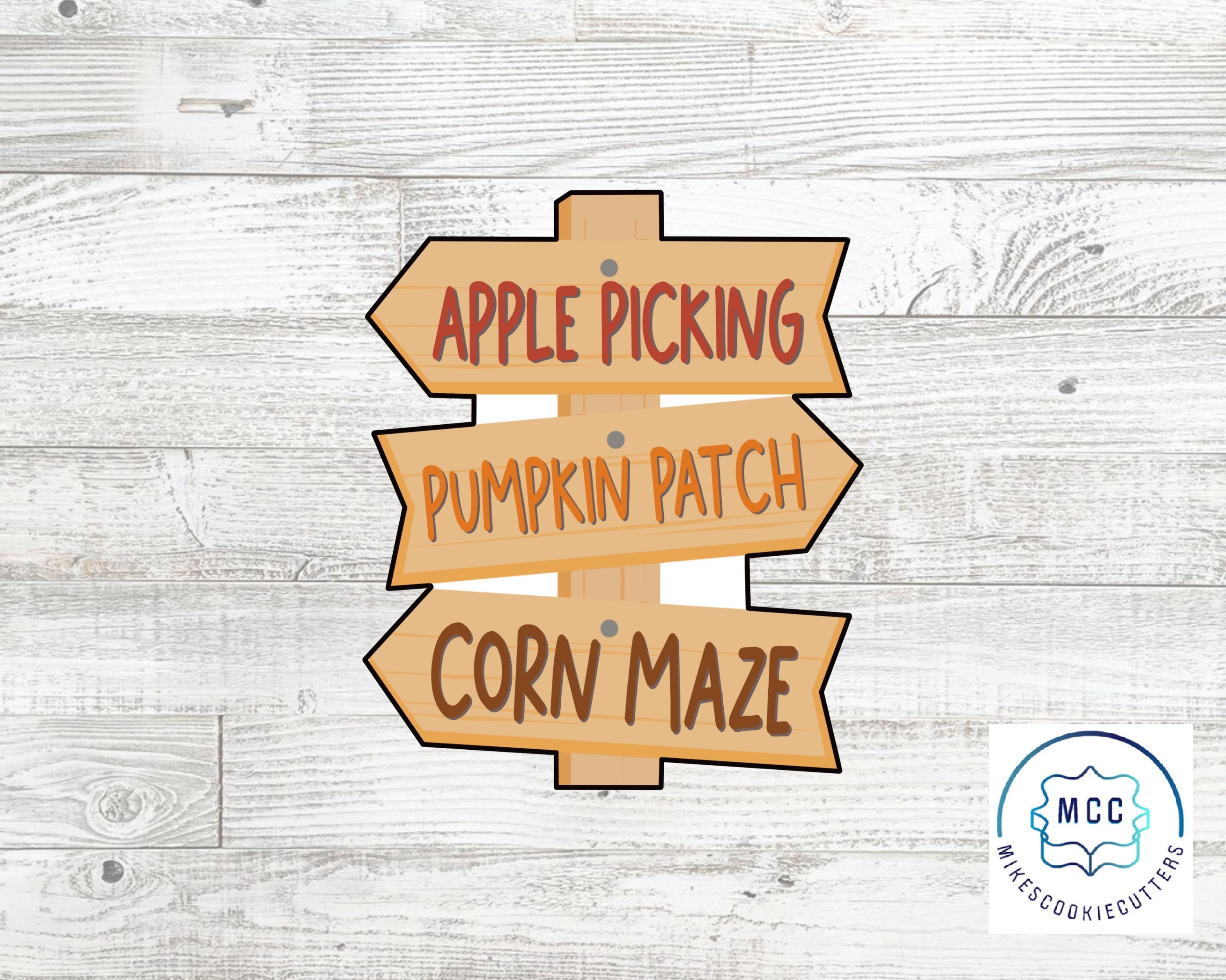 Fall Wood Directional Sign Cookie Cutter - Etsy