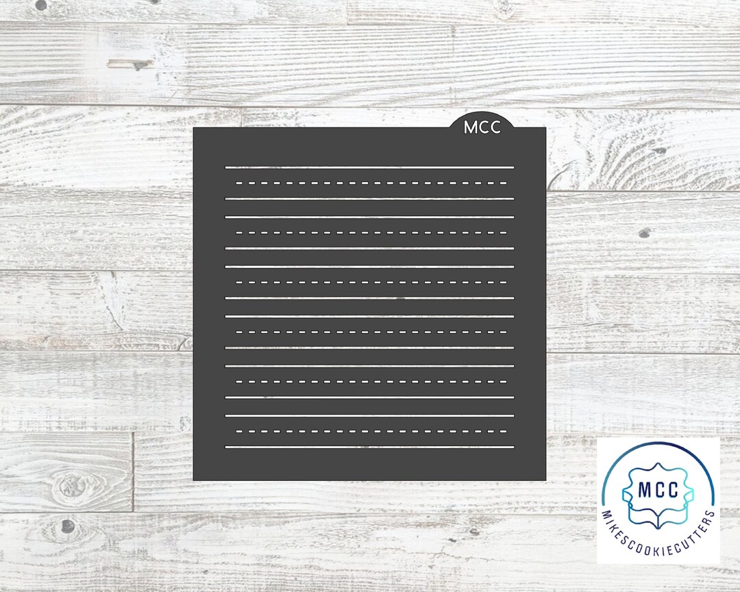 Lined Writing Paper Stencil - Etsy
