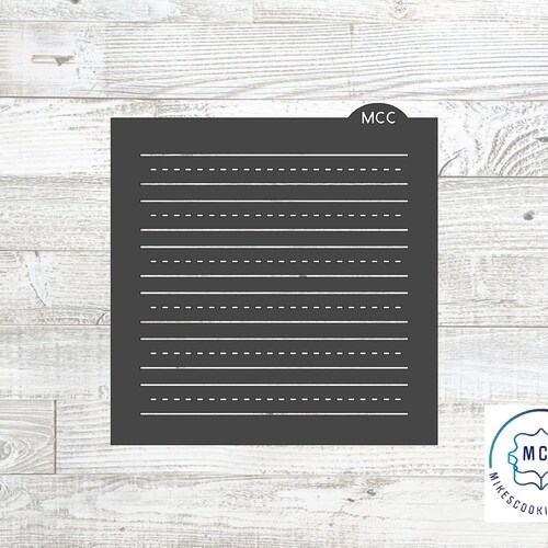 Lined Writing Paper Stencil - Etsy