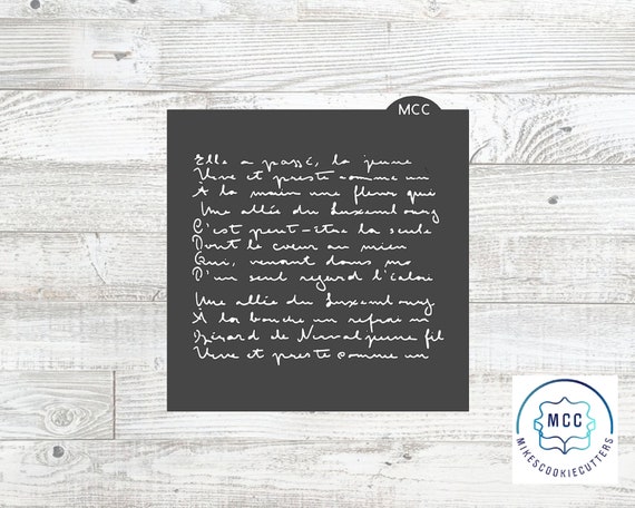 Script Handwriting Stencil | Etsy