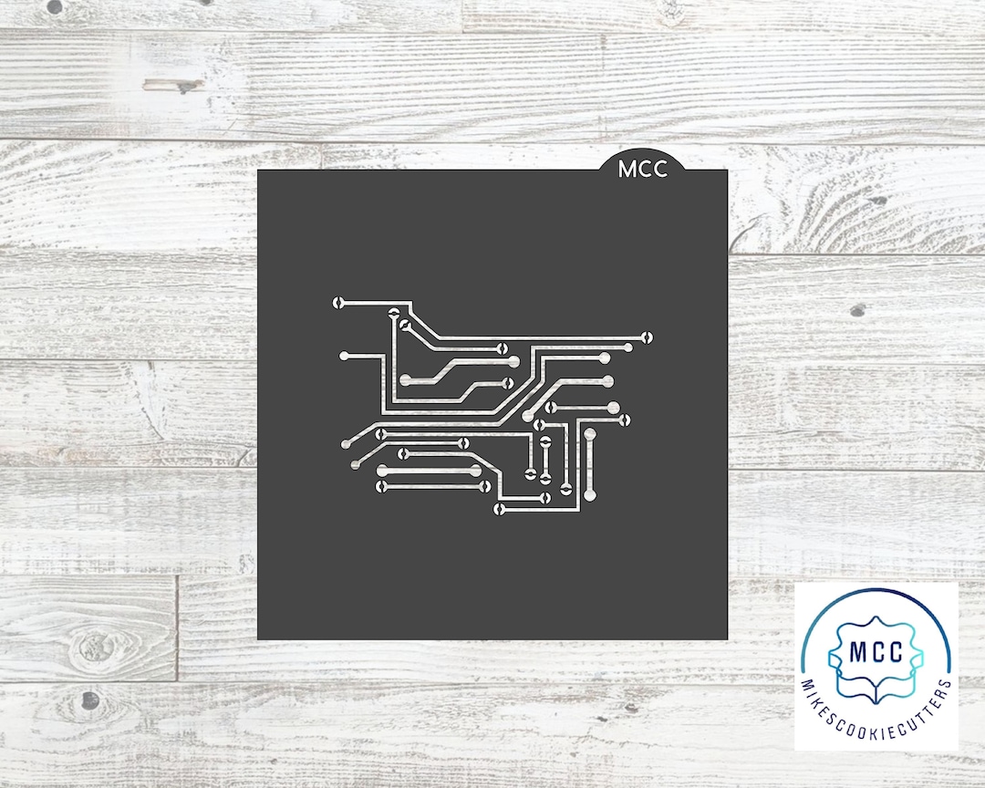 Circuit STEM Stencil - Etsy