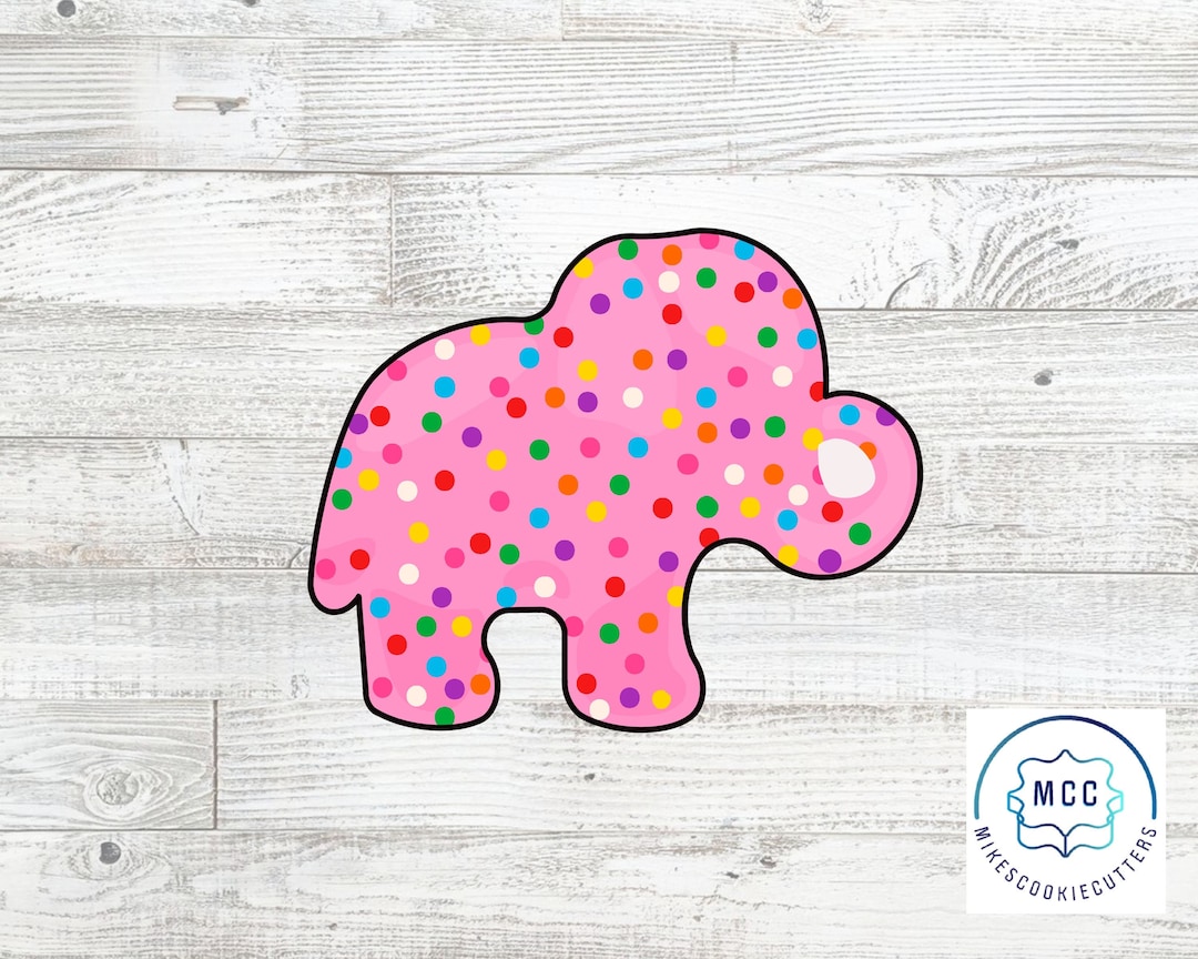Elephant Frosted Animal Cracker Cookie Cutter - Etsy