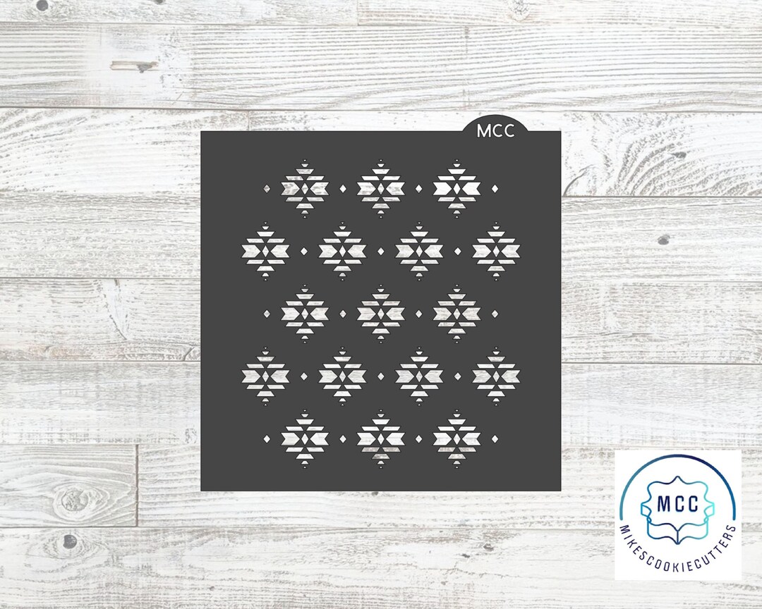Boho Aztec Tribal Design Stencil - Etsy