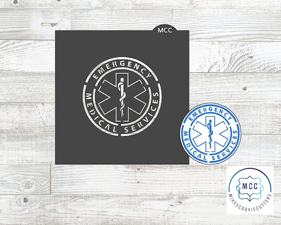 EMS Emergency Medical Services Badge Stencil | Etsy