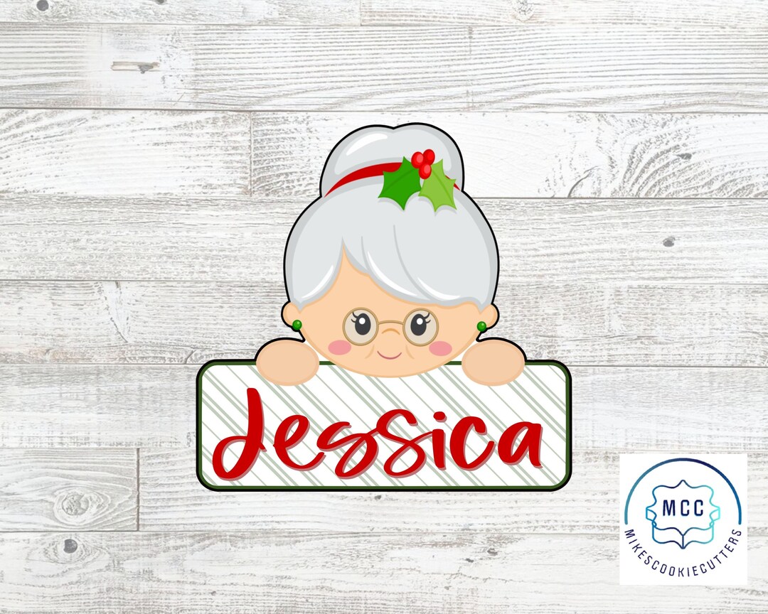 Mrs. Clause Personalized Plaque Cookie Cutter - Etsy