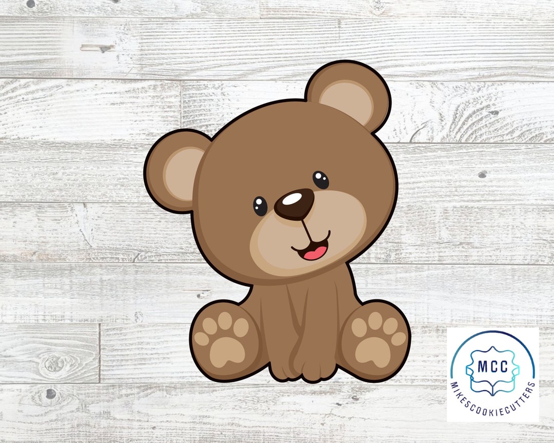 Sitting Teddy Bear 2 Cookie Cutter - Etsy