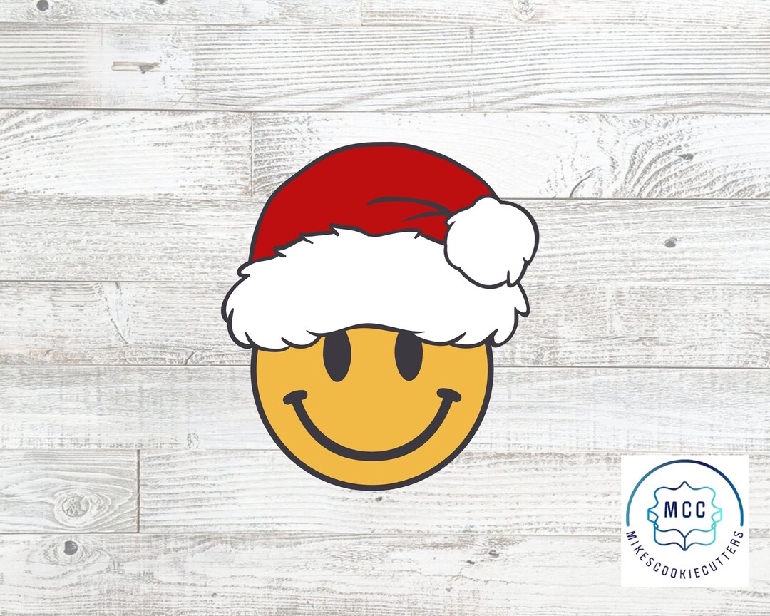 Hippie Groovy Retro Christmas Santa Smiley Face Cookie Cutter - Etsy