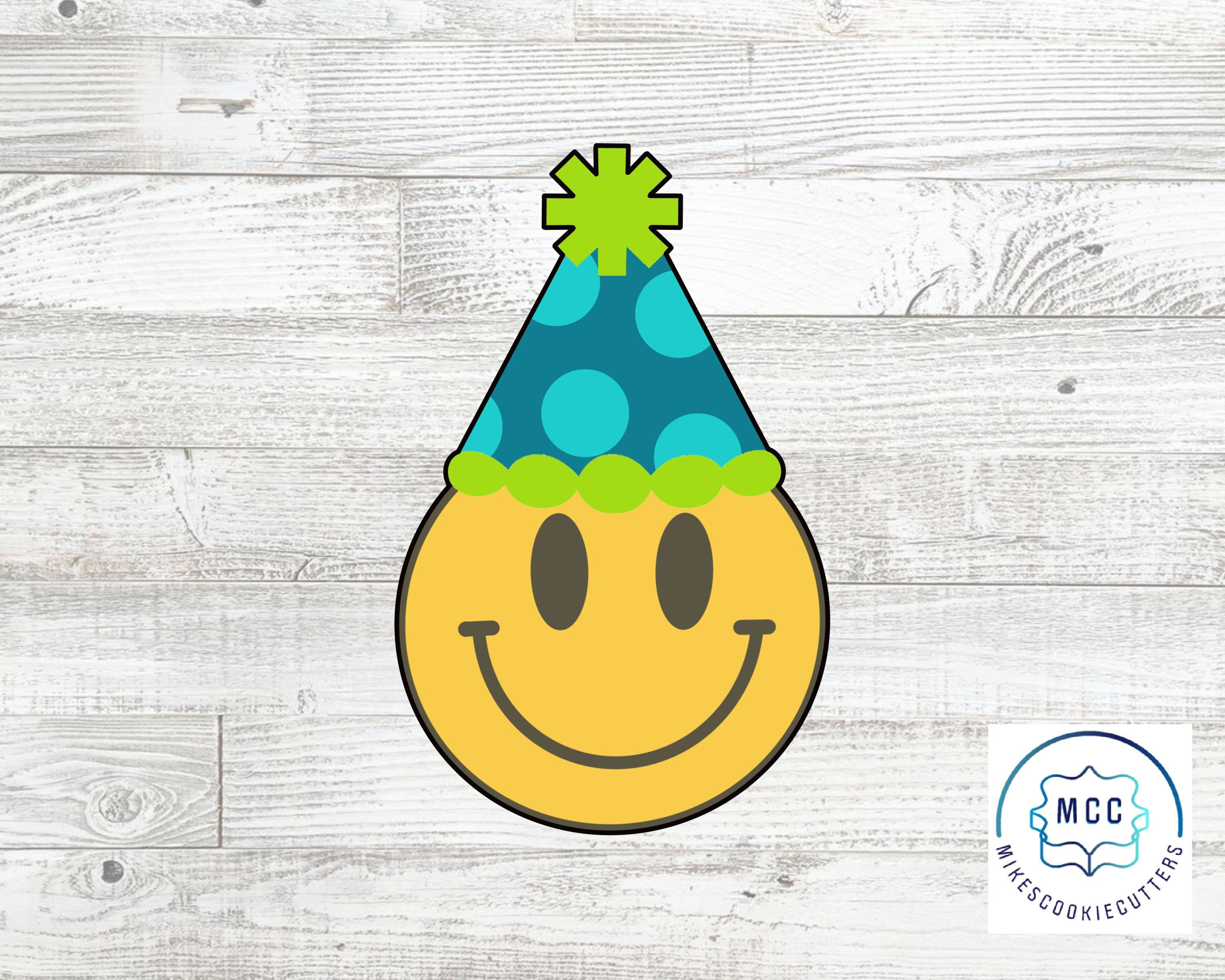 Birthday Hat Smiley Face Cookie Cutter - Etsy