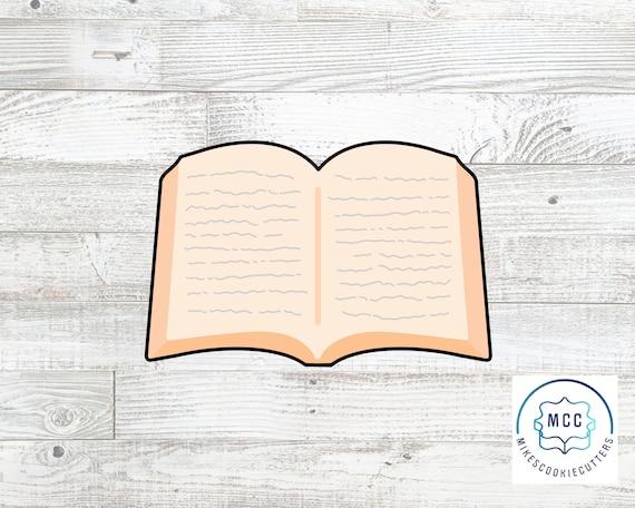Open Book Cookie Cutter - Etsy