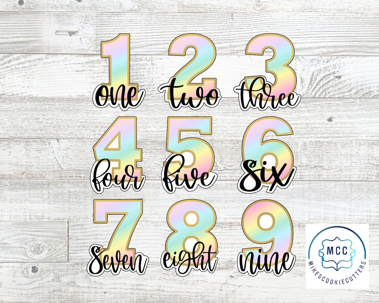 Any Number Numbers Script 1-9 Cookie Cutter 2, 3, 4, 5, 6, 7, 8 - Etsy