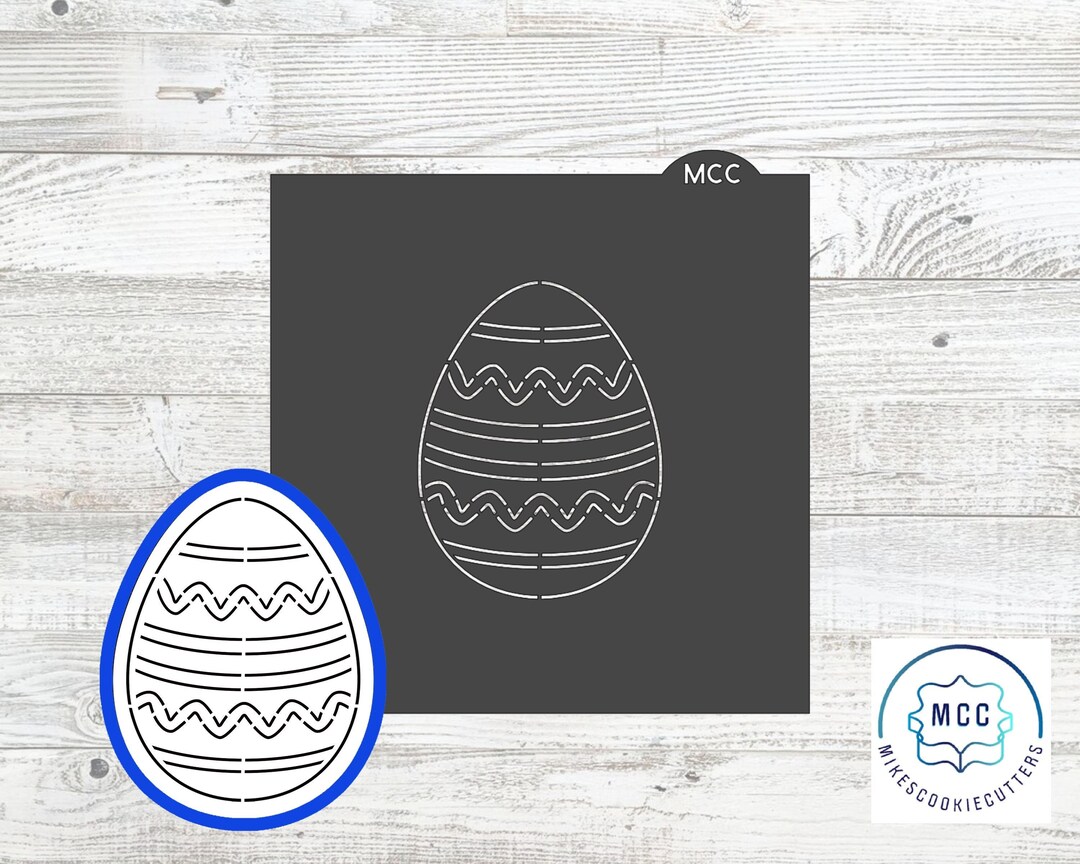 Paint Your Own PYO Easter Egg 3 Cookie Cutter and Stencil - Etsy