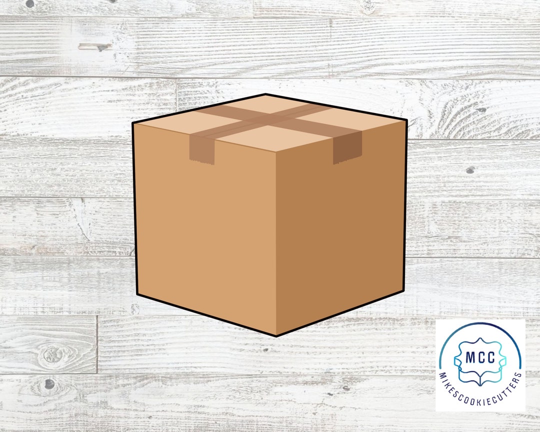Cardboard Shipping Box 1 Cookie Cutter - Etsy