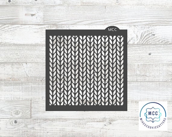 Knit Sweater Pattern Stencil | Etsy