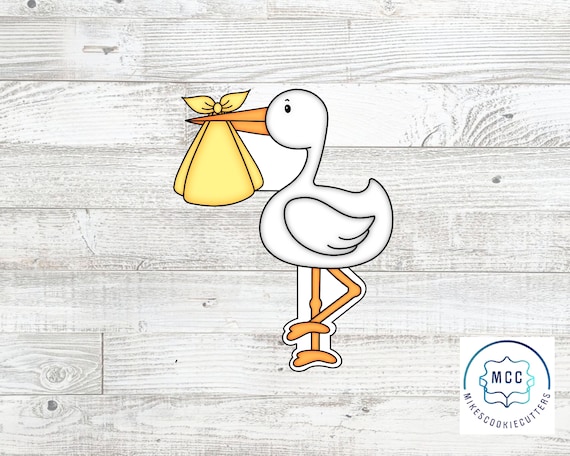 Stork Baby Cookie Cutter | Etsy