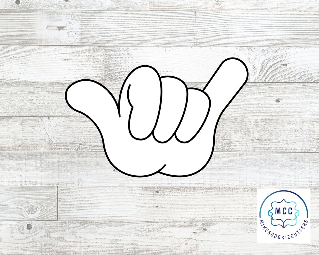 Shaka Hang Ten Sign Language Hand Cookie Cutter - Etsy