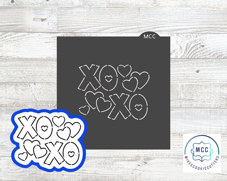 XO Valentine Paint Your Own PYO Stencil and Cookie Cutter - Etsy
