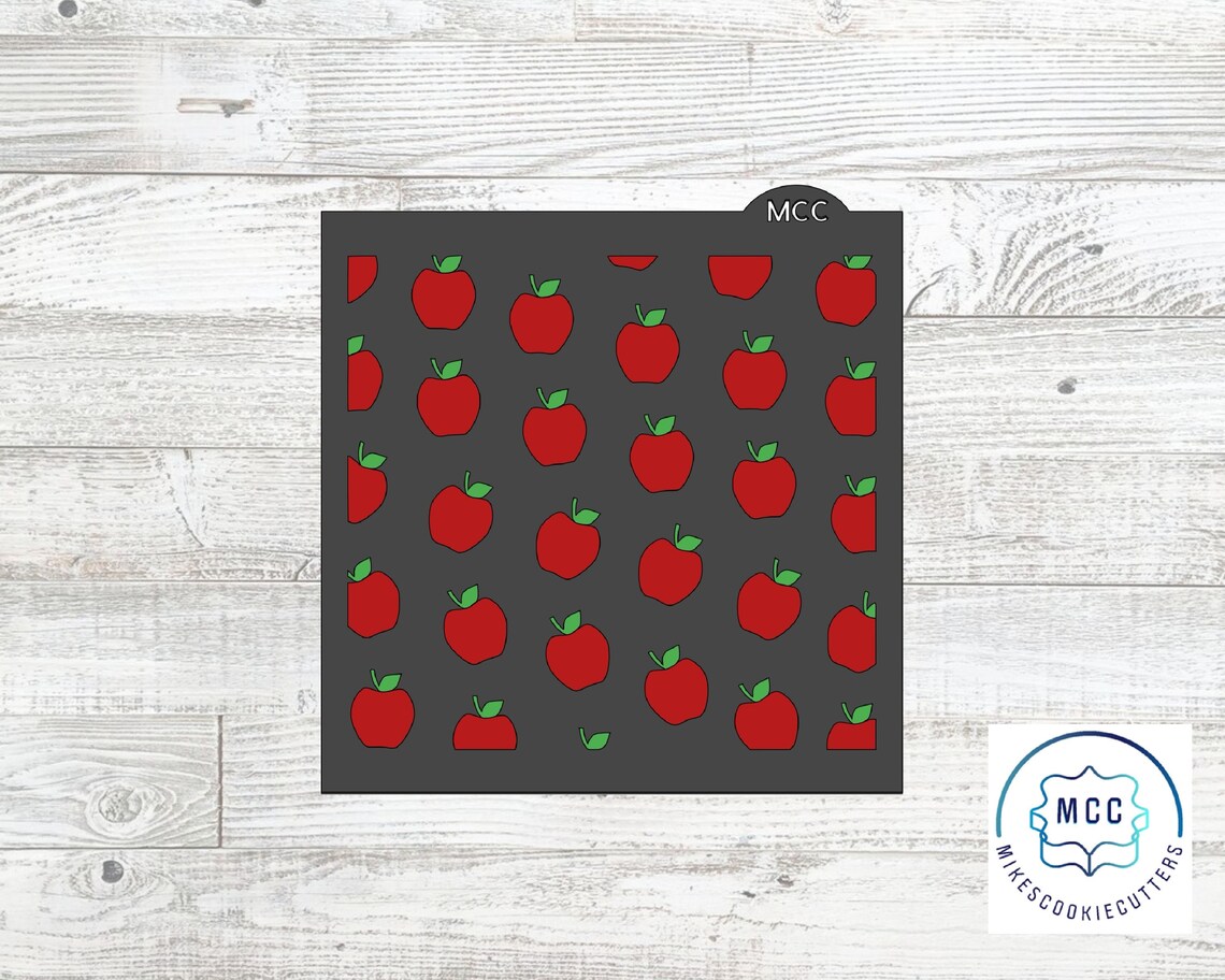 Two Piece Apple Stencil Set - Etsy
