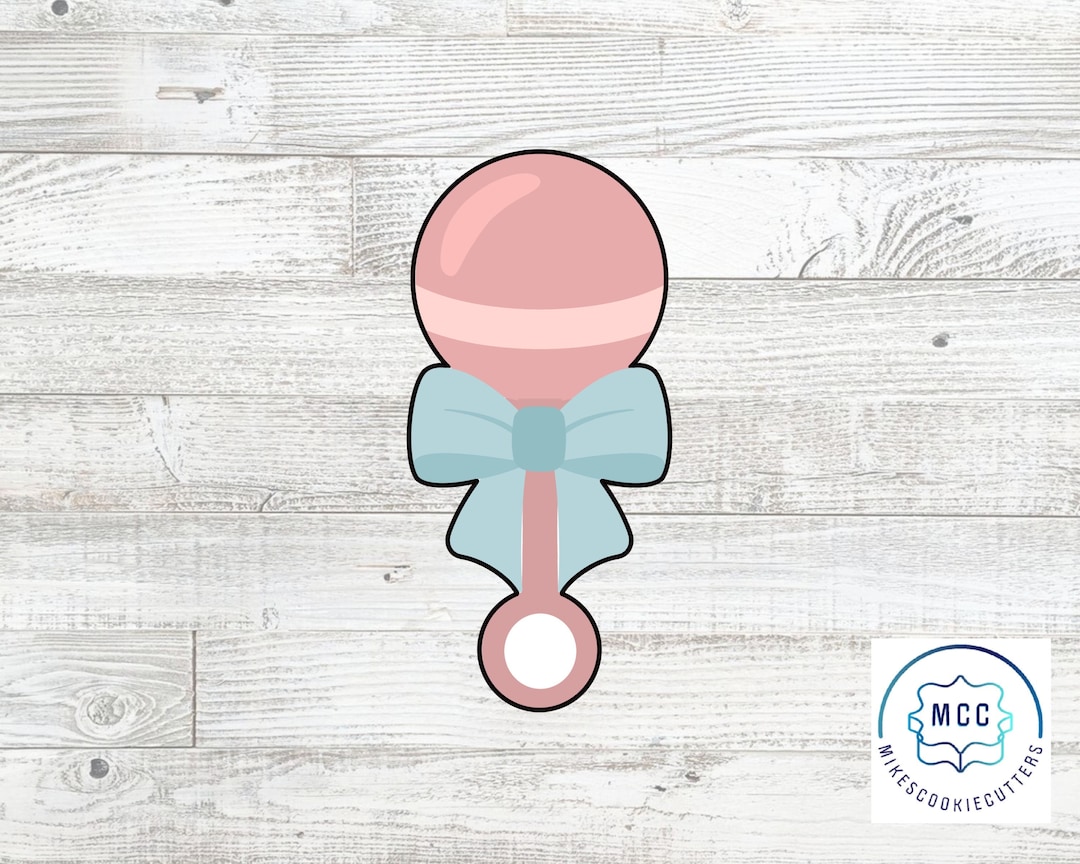 Baby Rattle With Bow 2 Cookie Cutter - Etsy