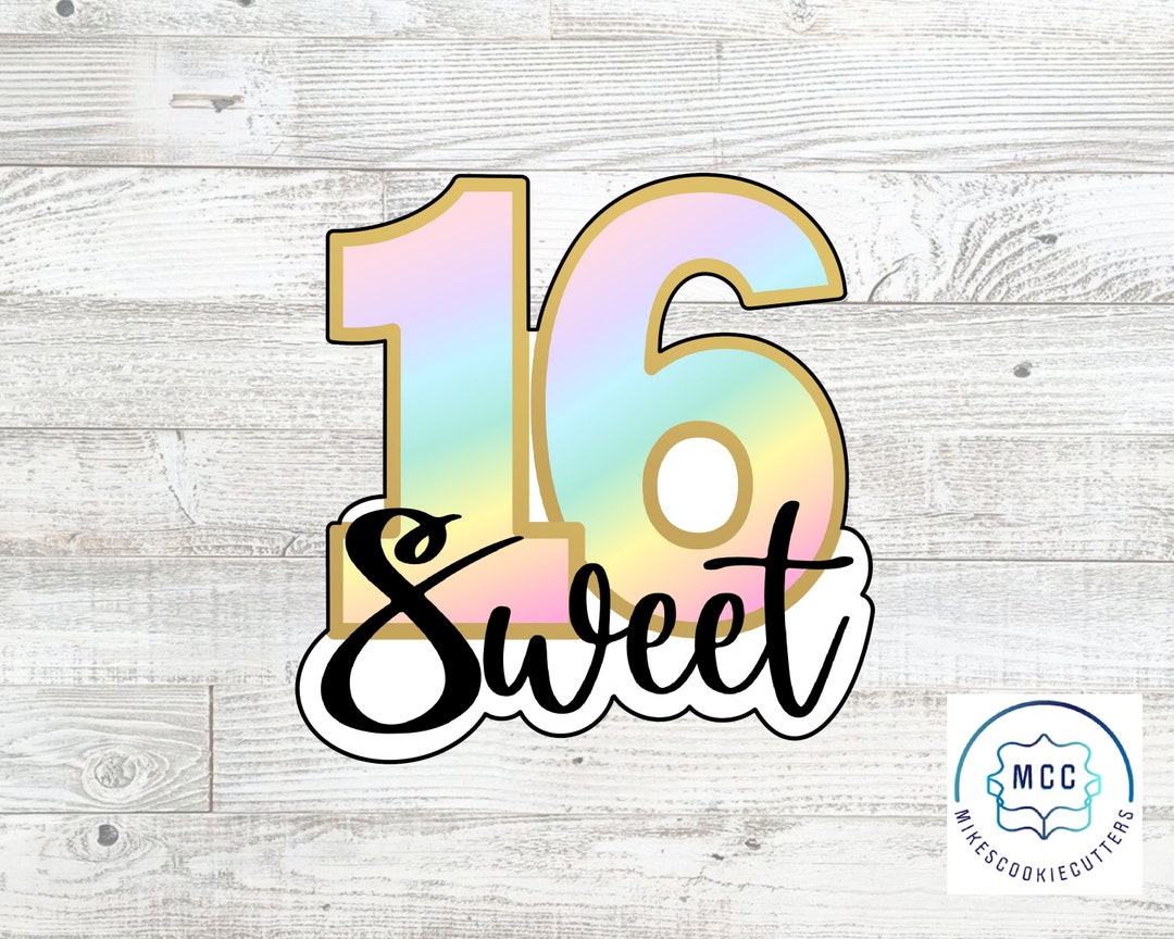Sweet 16 Cookie Cutter - Etsy