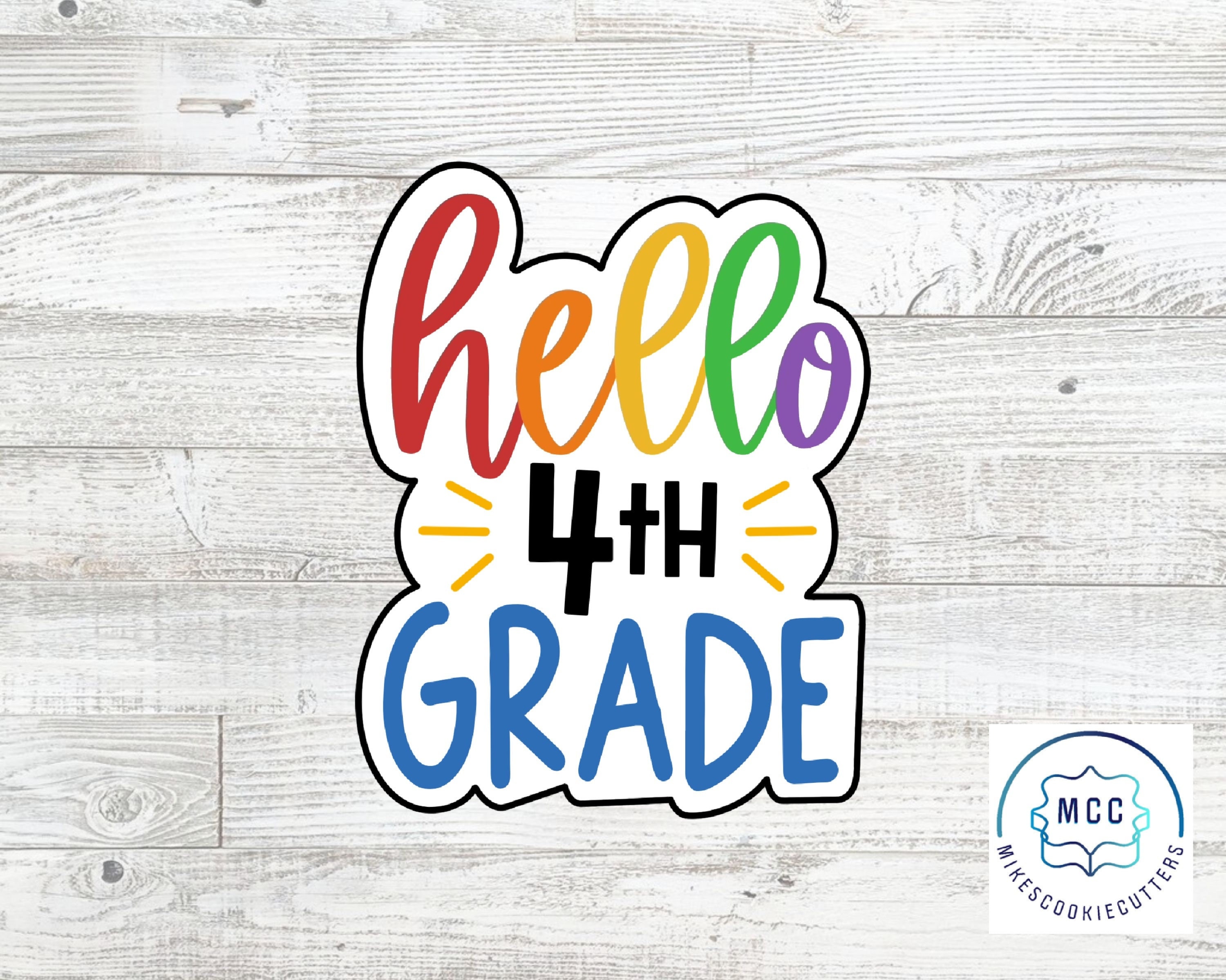 Hello Grade First Day of School Cookie Cutter or Stencil - Etsy