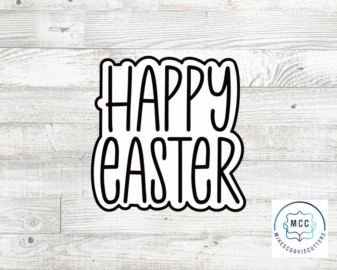 Happy Easter Plaque Cookie Cutter or Stencil - Etsy