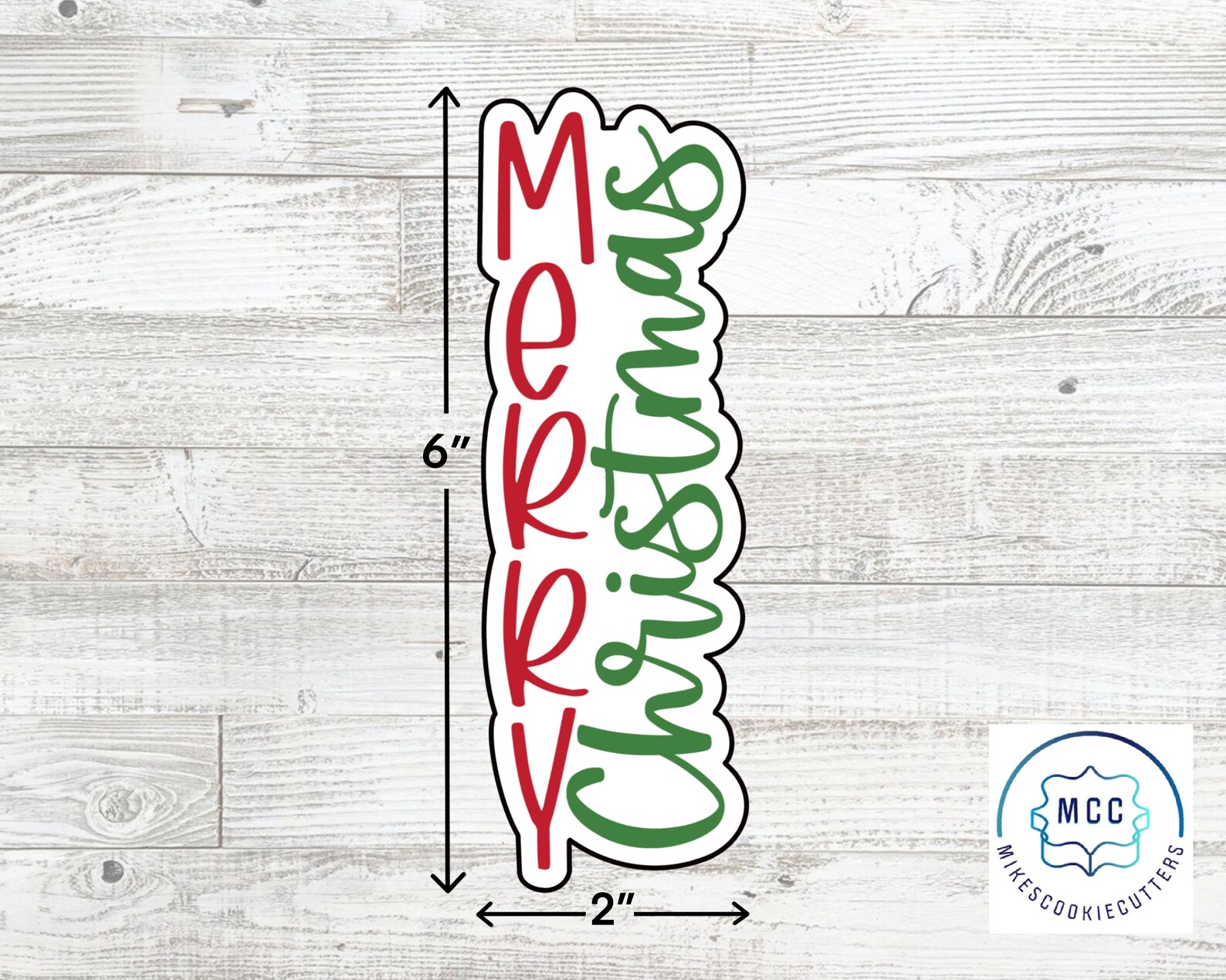 Tall Merry Christmas Cookie Cutter - Etsy