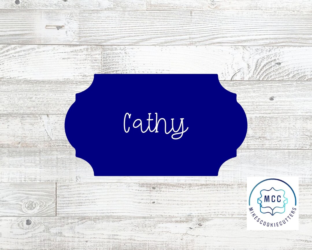 Plaque Cookie Cutter "cathy" - Etsy